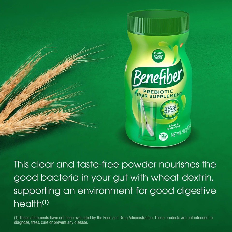 Benefiber Daily Prebiotic Fiber Supplement Powder, Unflavored, 28.9 oz ...