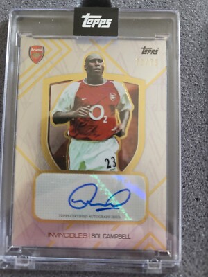 2024 Topps Arsenal FC Invincibles 2003 / 2004 Sol Campbell 70/75 Auto ...