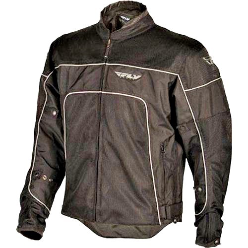 Biker Jacket Black Small Removable Armor Fly Racing Coolpro II Mesh 477 ...