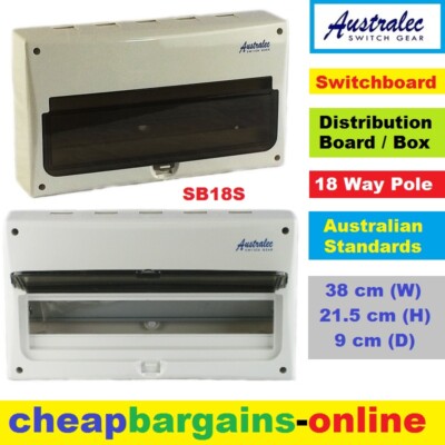 SWITCHBOARD 18 WAY POLE DISTRIBUTION BOX BOARD AUSTRALEC SB18S SURFACE ...