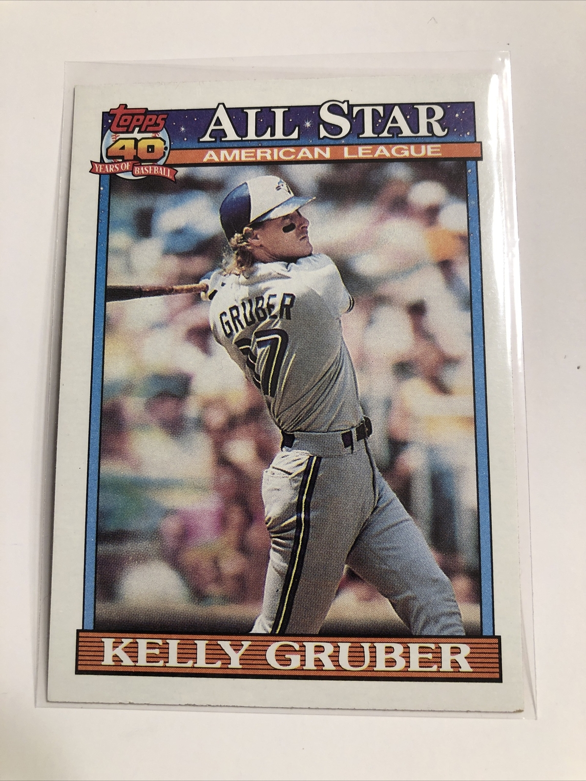 Kelly Gruber ALL STAR American League 1991 Topps 40 Years of Baseball ...