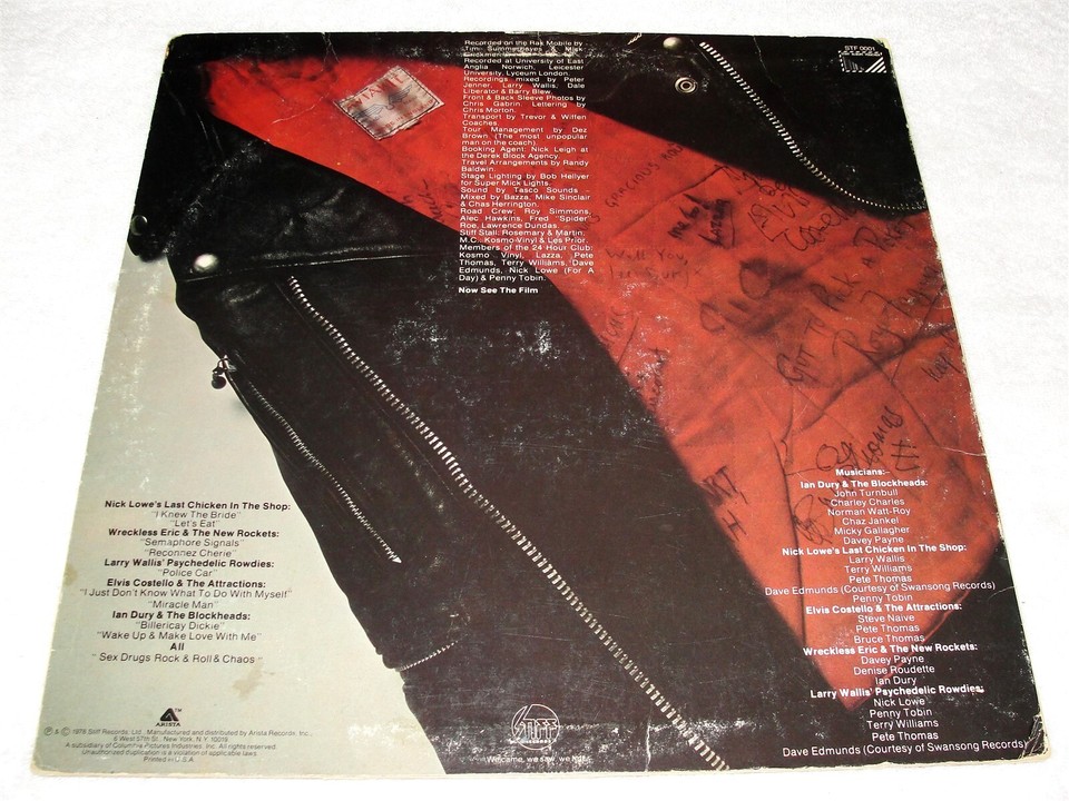 "Stiffs Live Stiffs" 1978 Rock LP, VG+, Stiff Records, Various: Elvis ...