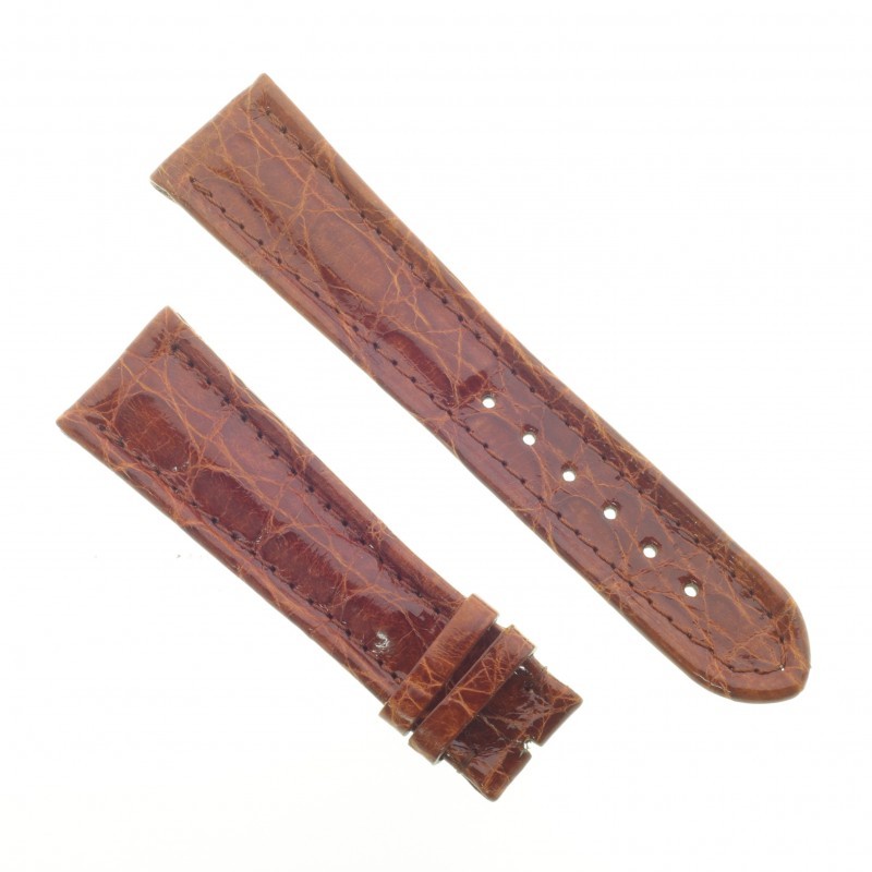 Zenith Uhrenarmband V Coccodrillo Brown Gold Poliert 22/18 MM Nähen ...