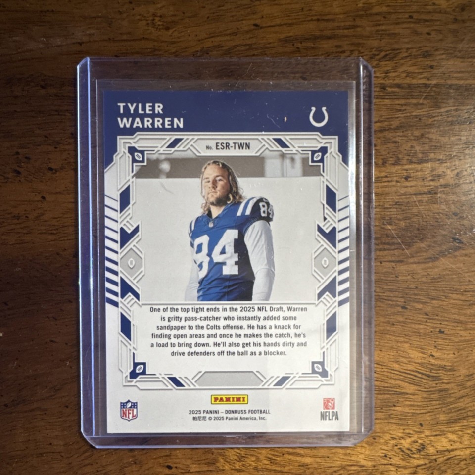 2025 Panini Donruss Elite Series Rookie Tyler Warren #ESR-TWN ...