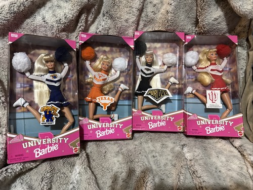 Lot of 4 Vintage Barbie Dolls-, University Dolls! KENTUCKY TEXAS PURDUE ...