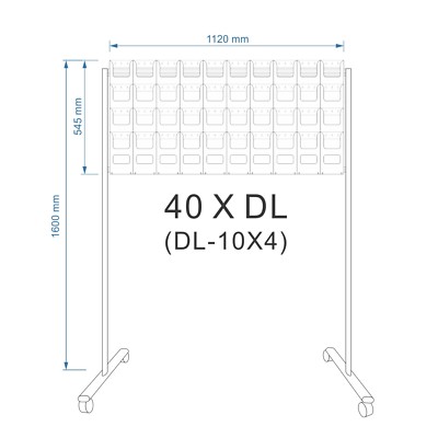 40X DL Mobile Floor Brochure Stand / Freestanding Tri-fold Leaflet ...