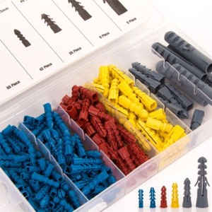 WALL MOUNTING PLUGS Assorted Raw Rawl Rawlplugs Set Small Large Blue ...