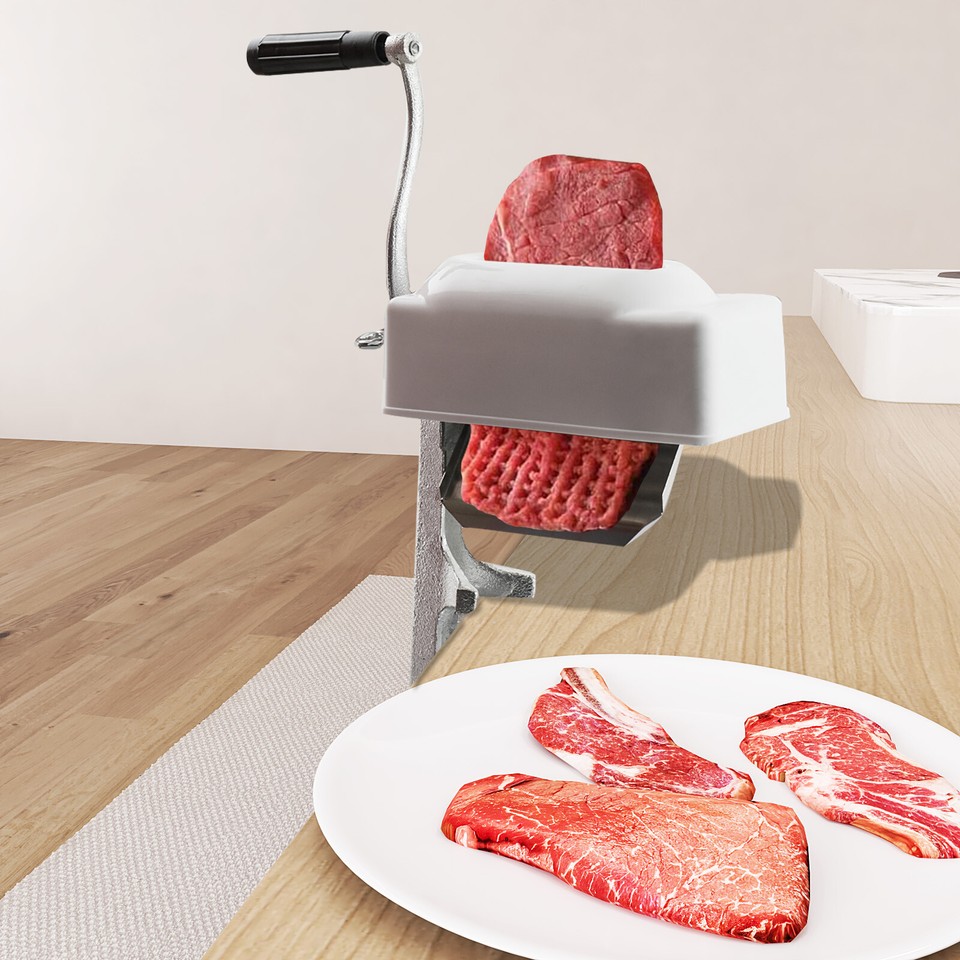 Commercial Meat Tenderizer Cuber Hand Crank Steak Flatten Butcher ...