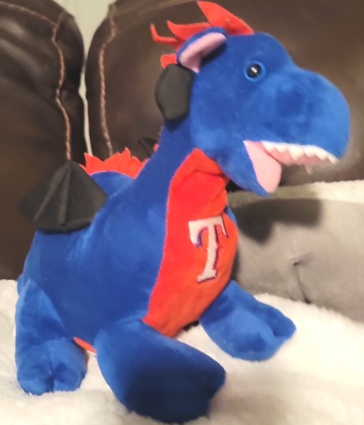 Texas Rangers Baseball MLB Dragon Plush Stuffed Animal Blue Red | eBay