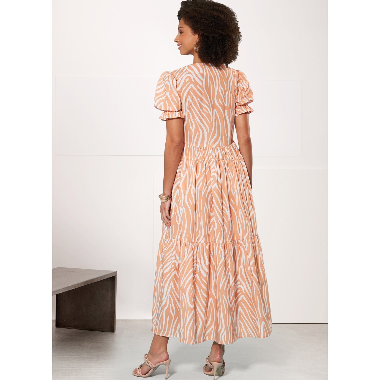 SIMPLICITY SEWING PATTERN 9702 MISSES 18-26 V-NECK DRESS MAXI TIERED ...