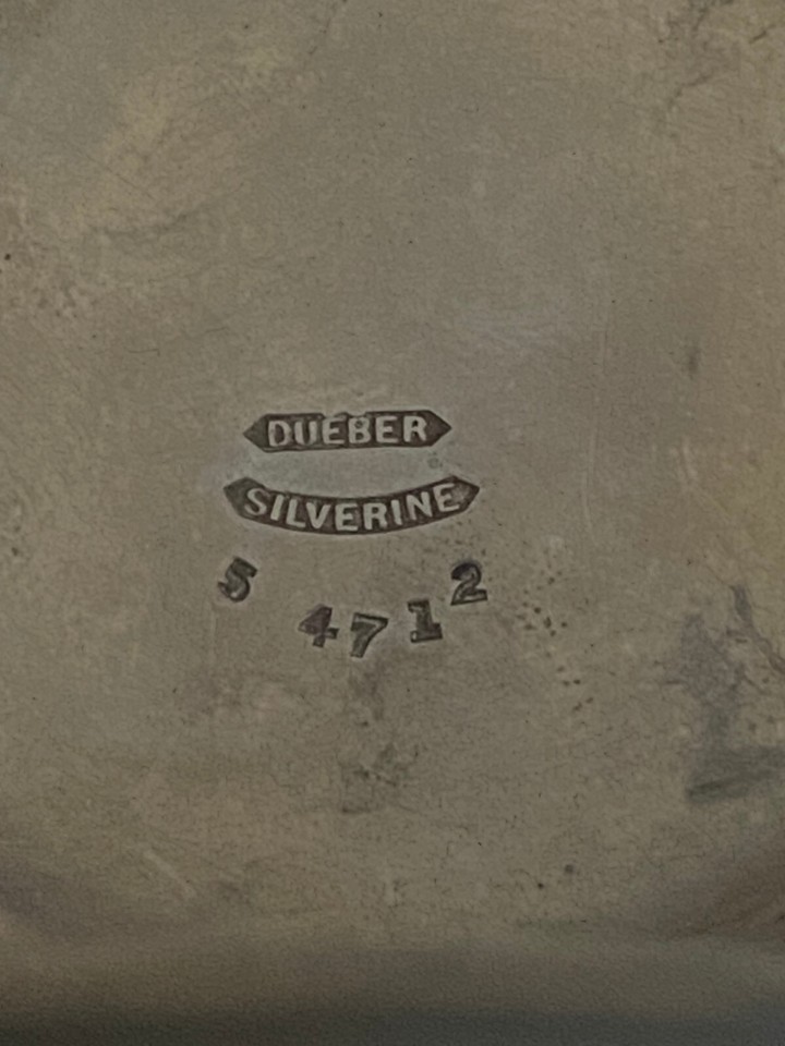 VINTAGE 18 SIZE DUEBER SILVERINE CLAM SHELL POCKET WATCH CASE ONLY ...