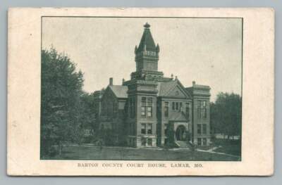 Barton County Court House LAMAR Missouri ~ Rare Antique Postcard 1910s ...