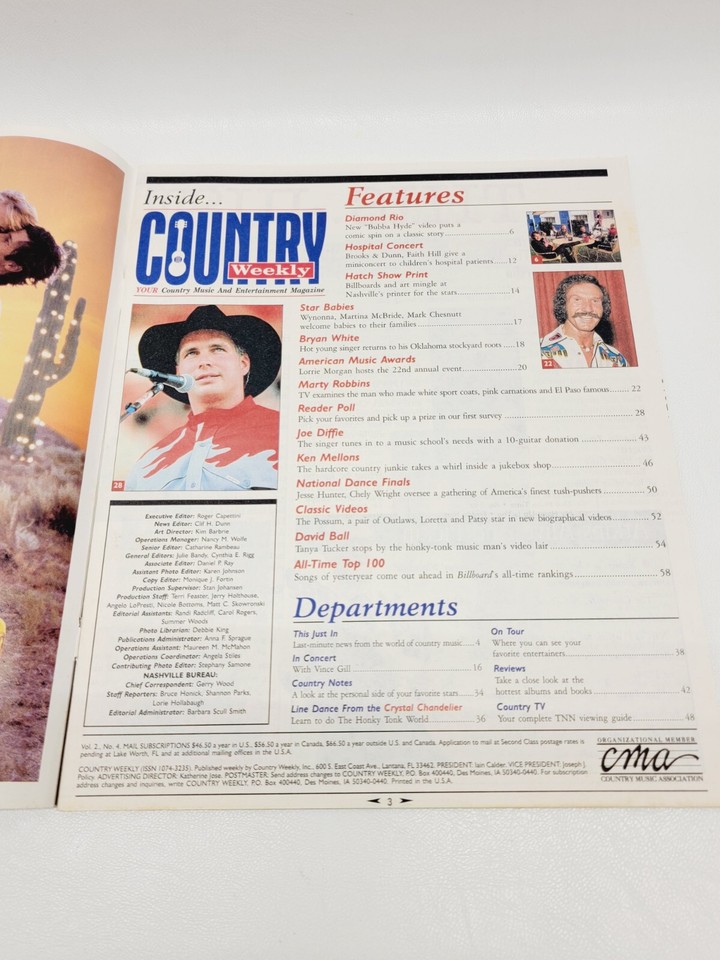 Vintage Country Music Weekly Magazine January 24, 1995 All Stars | eBay