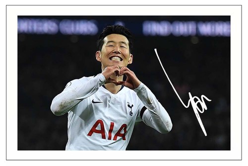 SON HEUNG MIN TOTTENHAM HOTSPUR SIGNED PHOTO PRINT AUTOGRAPH | eBay