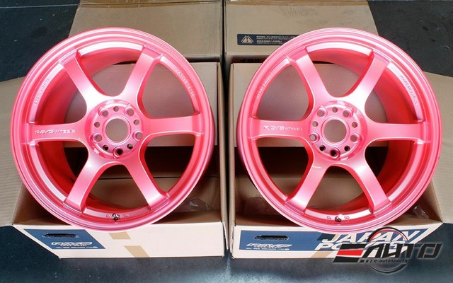 Rays 57DR *Pink* Wheel Rim 18" 18x9.5 5x100 for BRZ FRS 86 Impreza WRX ...