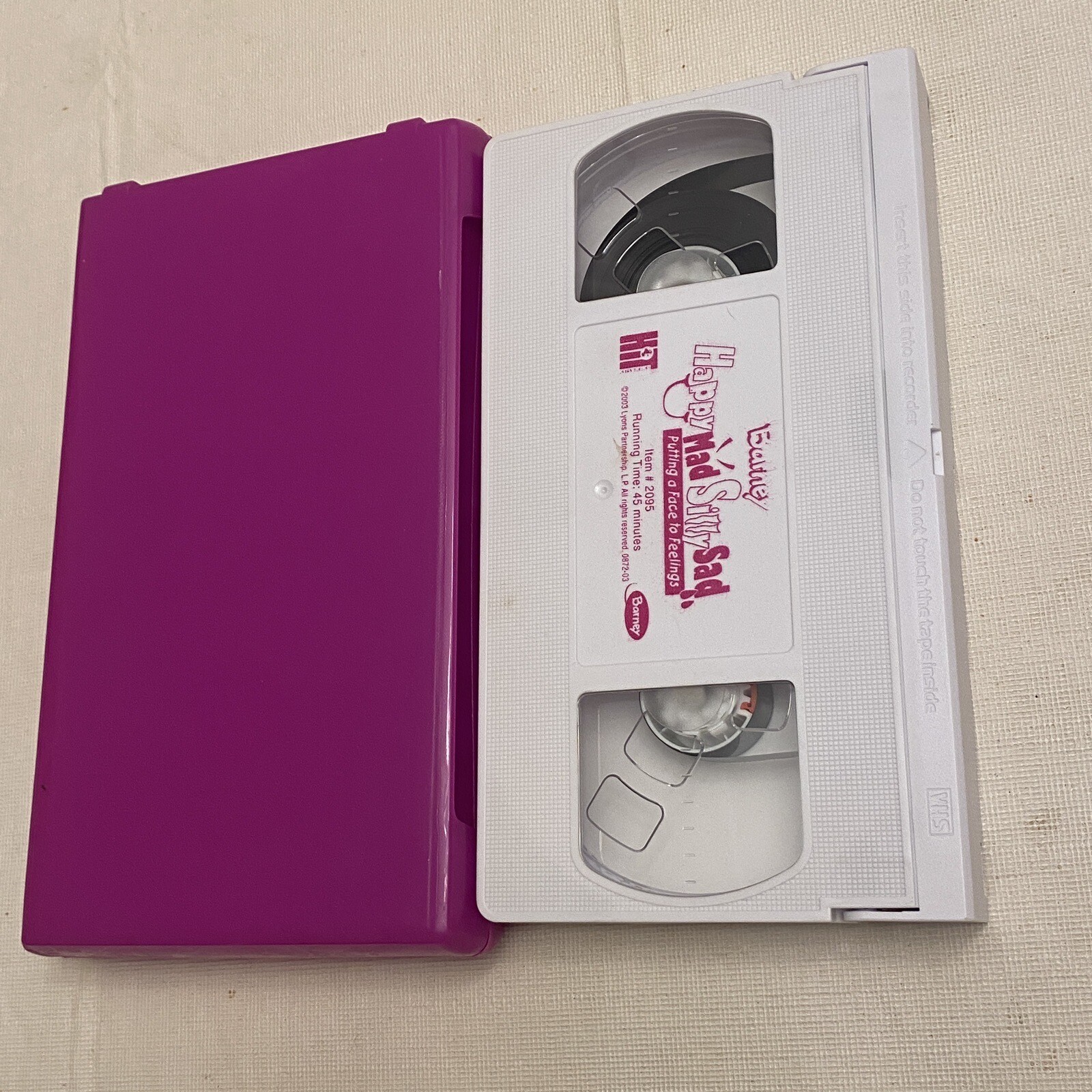 Barney - Happy, Mad, Silly, Sad (VHS) Putting A Face To Feelings White ...