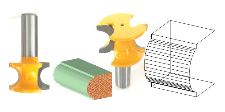 1-pc 1/2" Shanks 1/4" Radius Half Round Bullnose Router Bit sct-888 | eBay