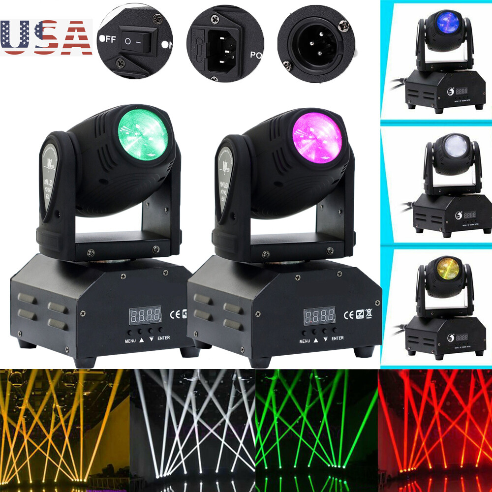 2PCS RGBW LDE Beam Spot Moving Head Stage Light DMX Club Party DJ Disco ...