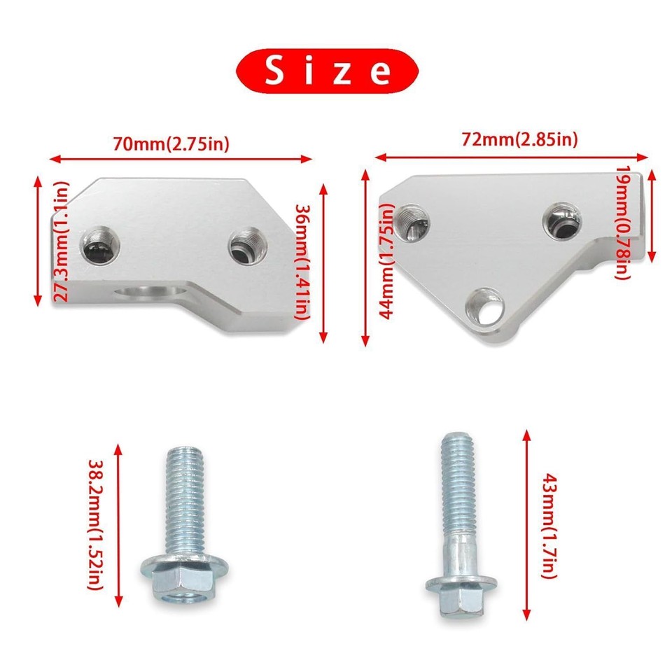 Knock Sensor & Harness Relocation Bracket For GM Gen III LS LS1 LM7 LR4 ...