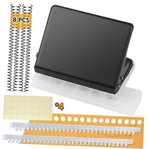 10-Hole Punch Binding Machine for Planners Mini Spiral Binding Punch ...