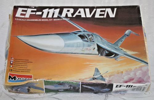 Sealed Monogram EF-111 RAVEN Airplane 1/72 Scale Model KIT #5435 12-11/ ...