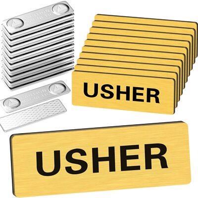 10Pcs Magnetic Usher Name Tag for Church Gatherings Acrylic Usher Badge ...