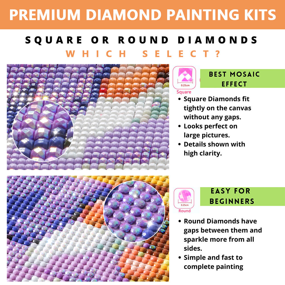 5D DIY Full Round Drill Partial AB Diamond Painting Drawing Girl Kit ...