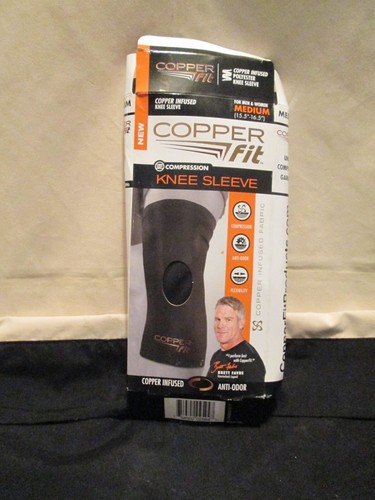 Copper Fit Compression Knee Sleeve Freedom Black Medium Size M ...