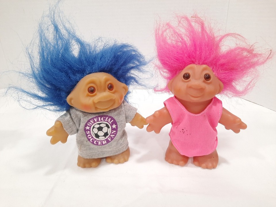 Vintage 1980's LOT of 6 Troll Dolls DAM RUSS ACE TRENDMASTER DRAGON ...