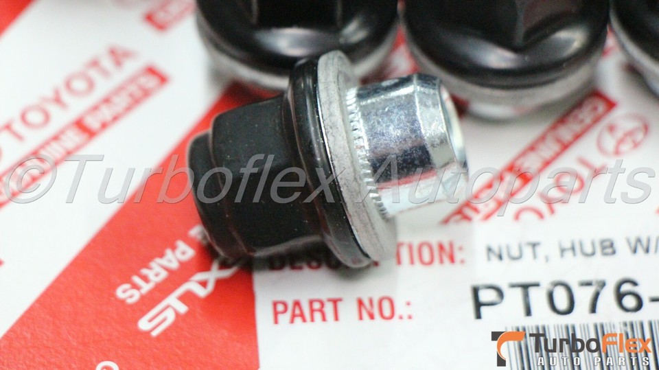 Toyota Tacoma FJ Cruiser 4Runner Black PVD Lug Nuts Set of 24 PT076 ...