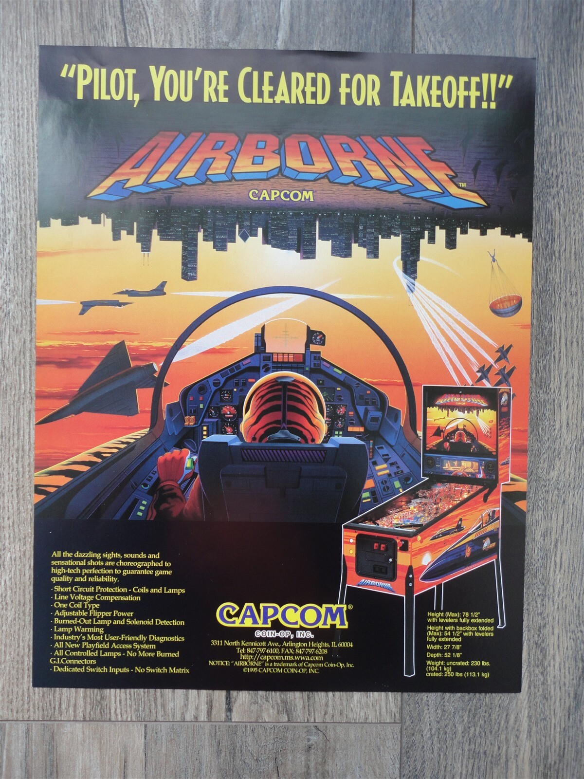 Airborne Pinball Machine Flyer / Original Brochure | eBay