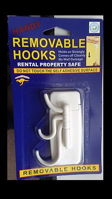 Swivel Hook with 3 Prongs. Adhesive Removable Hook Rental Property Safe ...