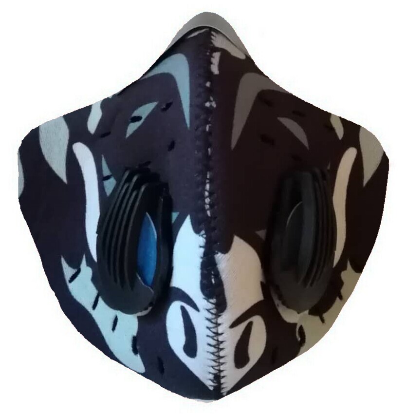 ⭐Face Mask Reusable Covering with Dual Valve Washable Breathable Unisex ...