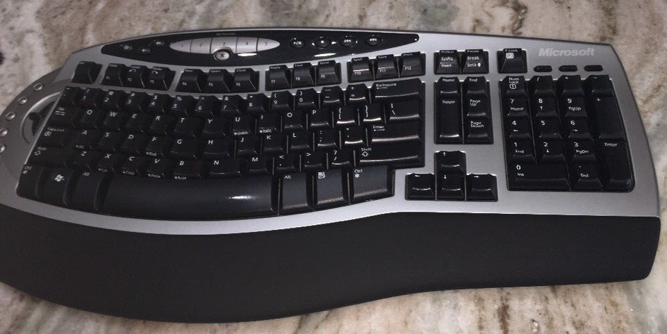 Microsoft Wireless Comfort Keyboard 4000 1045 Ergonomic - NO USB ...