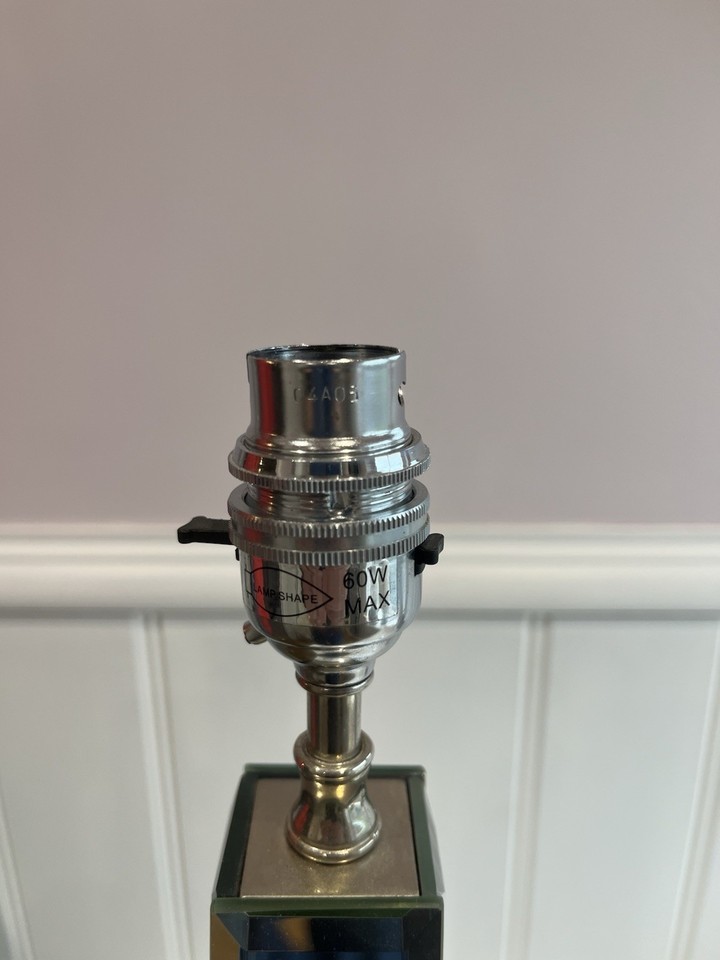 Laura Ashley Riley Mirror Lamp Base Silver Finish Used | eBay UK