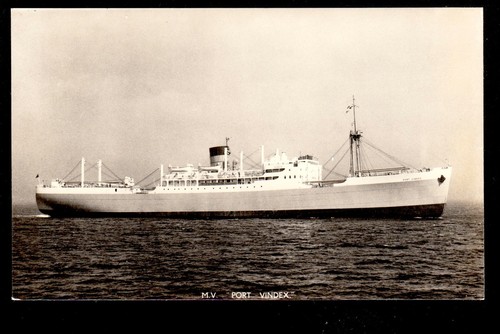 vintage real photo MV Port Vindex ship UK postcard | eBay