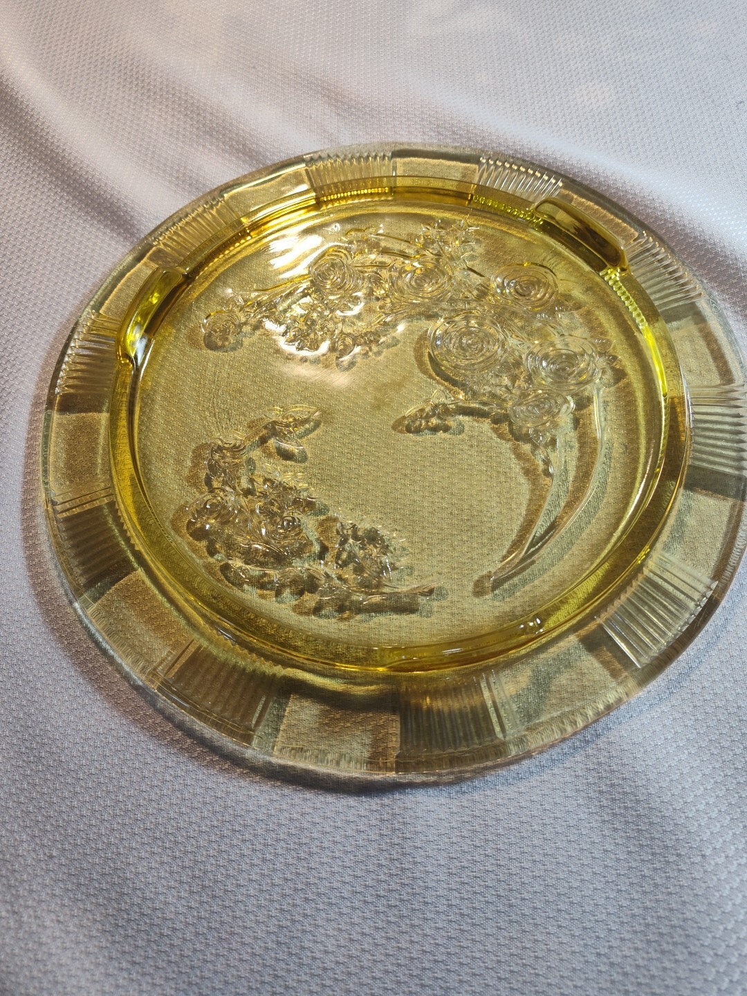 Federal SHARON/CABBAGE ROSE AMBER 11 1/2" FOOTED CAKE PLATE | eBay