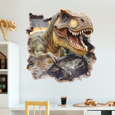 Driver Dinosaur Wall Decal, Dinosaur World Wall Sticker, Wall Tattoo 04 ...