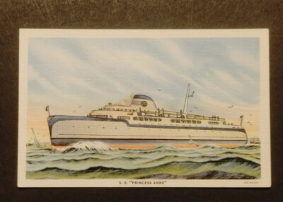 S.S. PRINCESS ANNE FERRY BOAT NORFOLK VA BUILT 1938 POSTCARD | eBay