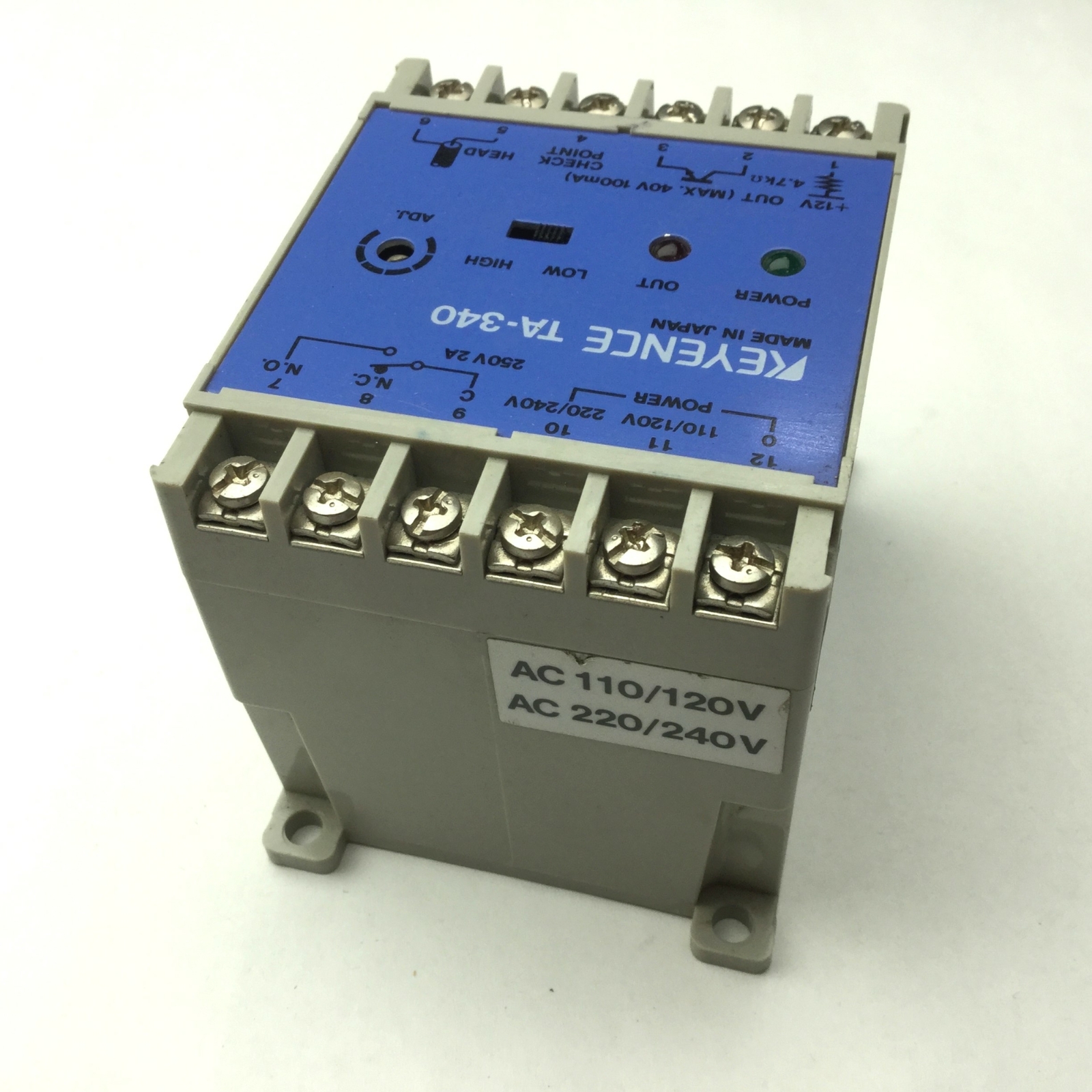 Keyence TA-340 Amplifier Unit SPDT 250VAC 2A Relay Contact Solid-State ...