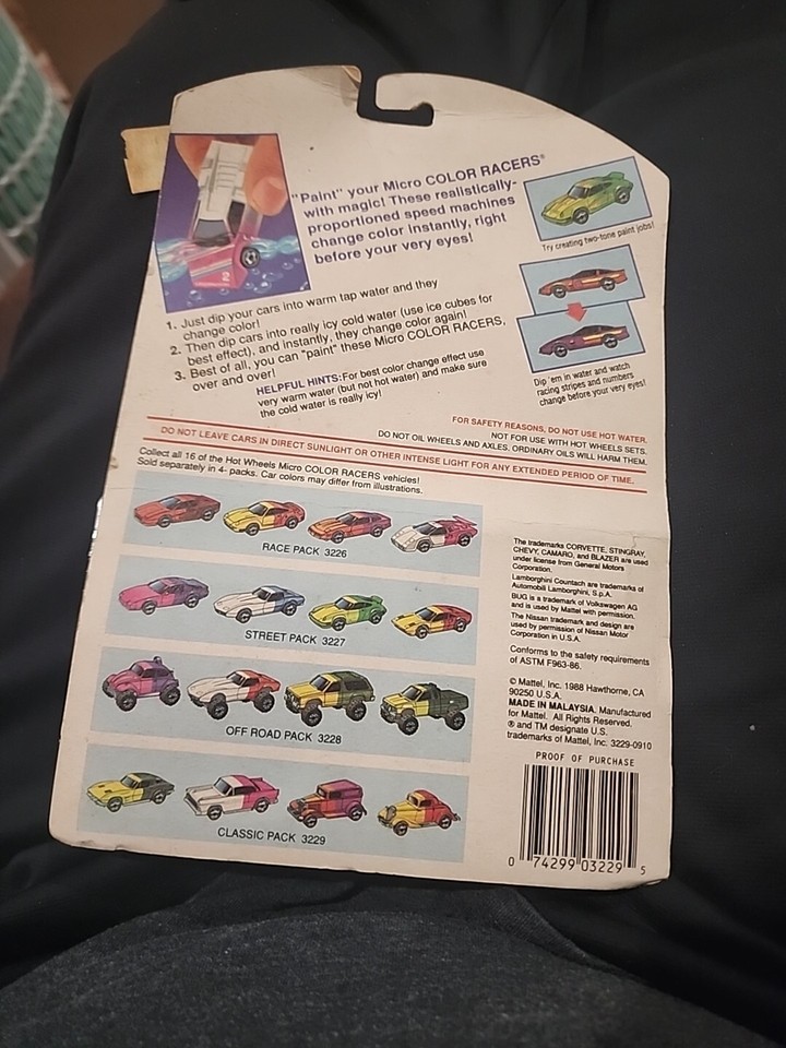 1988 Vintage Hot Wheels Micro Color Racers rare color variants! Classic ...