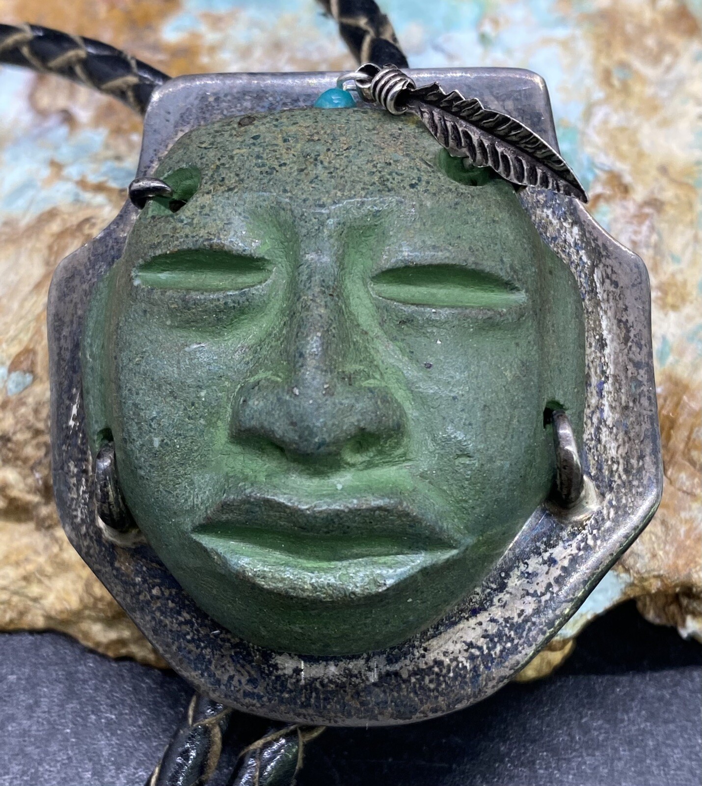 One-Of-A-Kind Vintage Taxco HECTOR AGUILAR Sterling Aztec Warrior Bolo ...