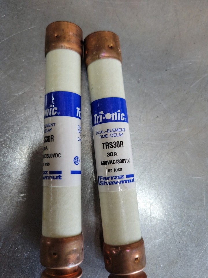 1- Trionic TRS30R FUSE 30 Amp 600V DUAL ELEMENT TIME DELAY CLASS RK5 ...