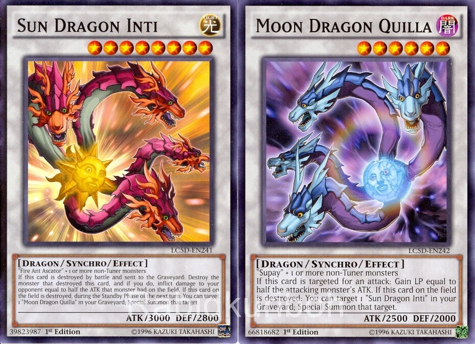 Yugioh Sun Dragon Inti + Moon Dragon Quilla Set - Inca | eBay