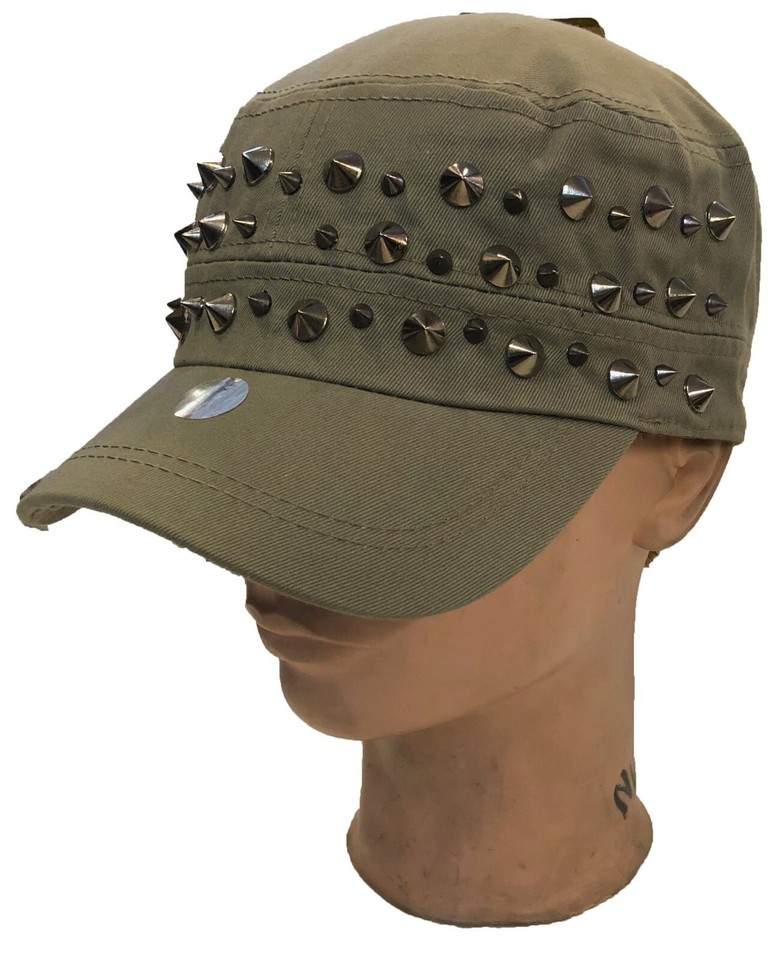 Hip-hop Rapper Spike Rivets Studded Baseball Cap Hat Hot Punk Unisex ...