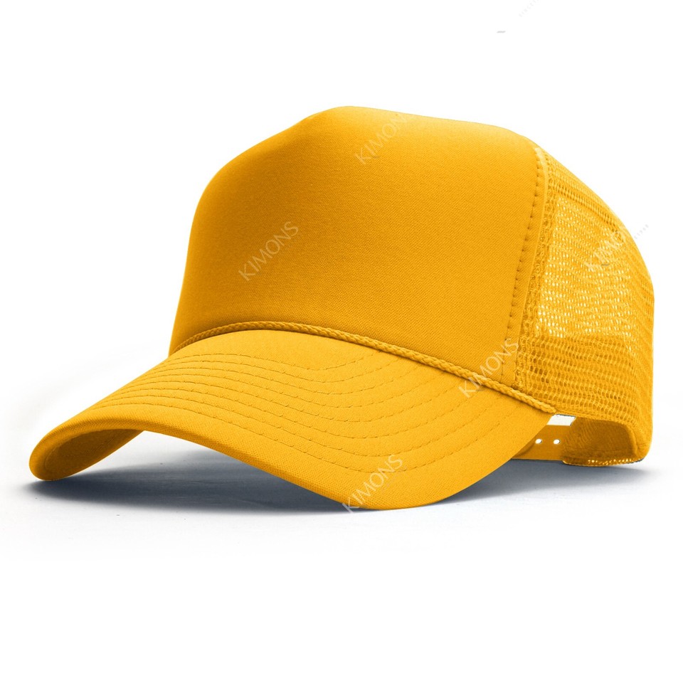 Trucker Hat Foam Mesh Baseball Cap Snapback Adjustable Plain Solid Men ...