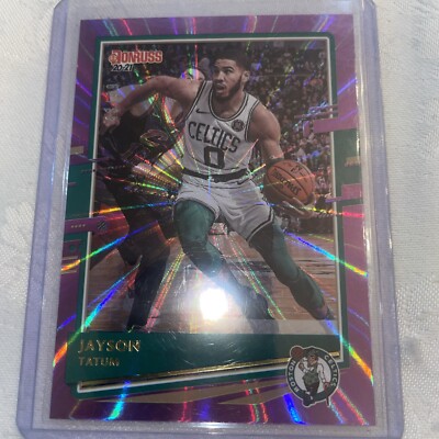 2020-2021 Jayson Tatum #166 Donruss Basketball Purple laser /99 Celtics ...
