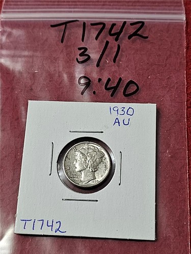 1930 ABOUT UNCIRCULATED Silver Mercury Dime. #T1742 | eBay