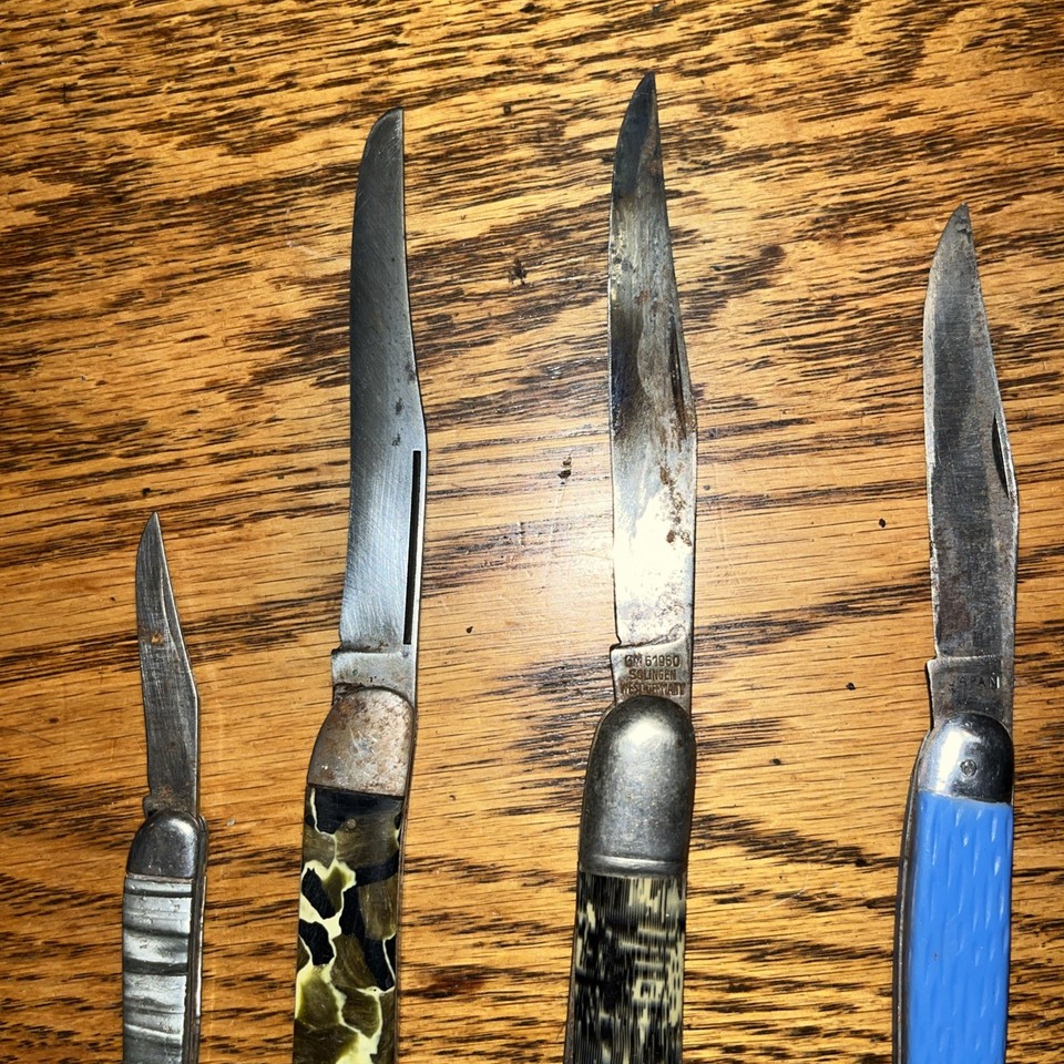 Lot Of 4 Vintage Single Blade Pocket Knives | eBay