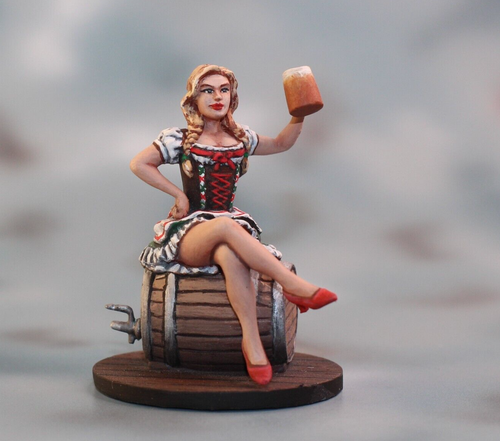 ⭐ Girl with beer Painted Collection Miniature 3D Figurine 54mm 1/32⭐ | eBay